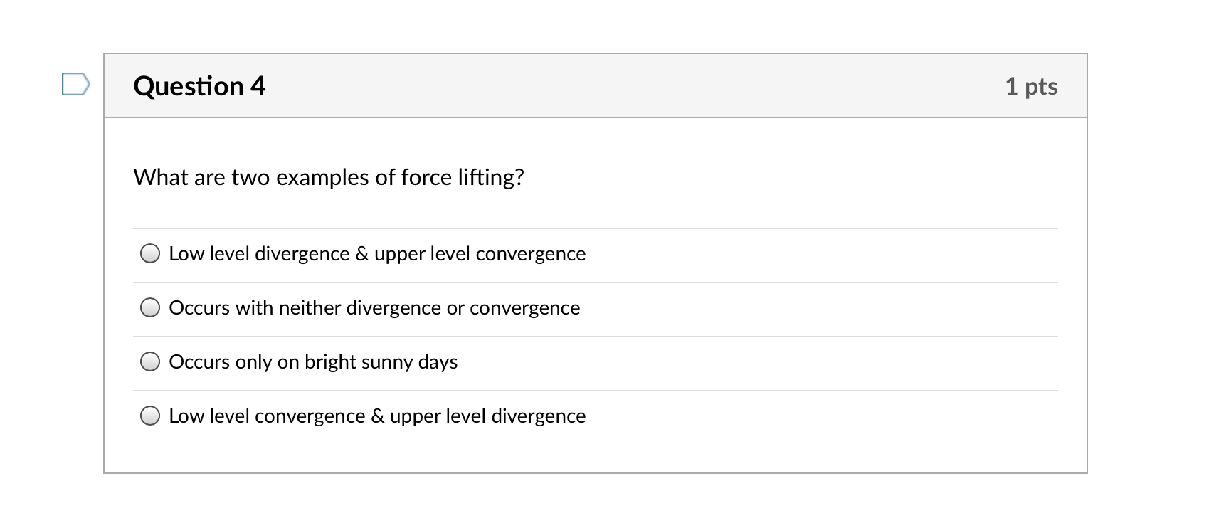 Solved Question 4 1 pts What are two examples of force | Chegg.com