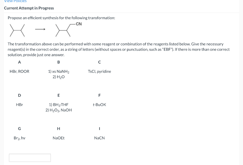 Solved View Policies Current Attempt in Progress Propose an | Chegg.com