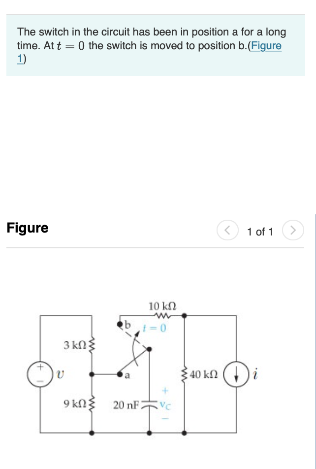 Solved PART A= Calculate the initial voltage on the | Chegg.com