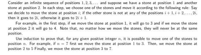 (Solved) : Consider Infinite Sequence Positions 1 2 3 Suppose Stone ... (Solved) : Consider Infinite Sequence Positions 1 2 3 Suppose Stone ...