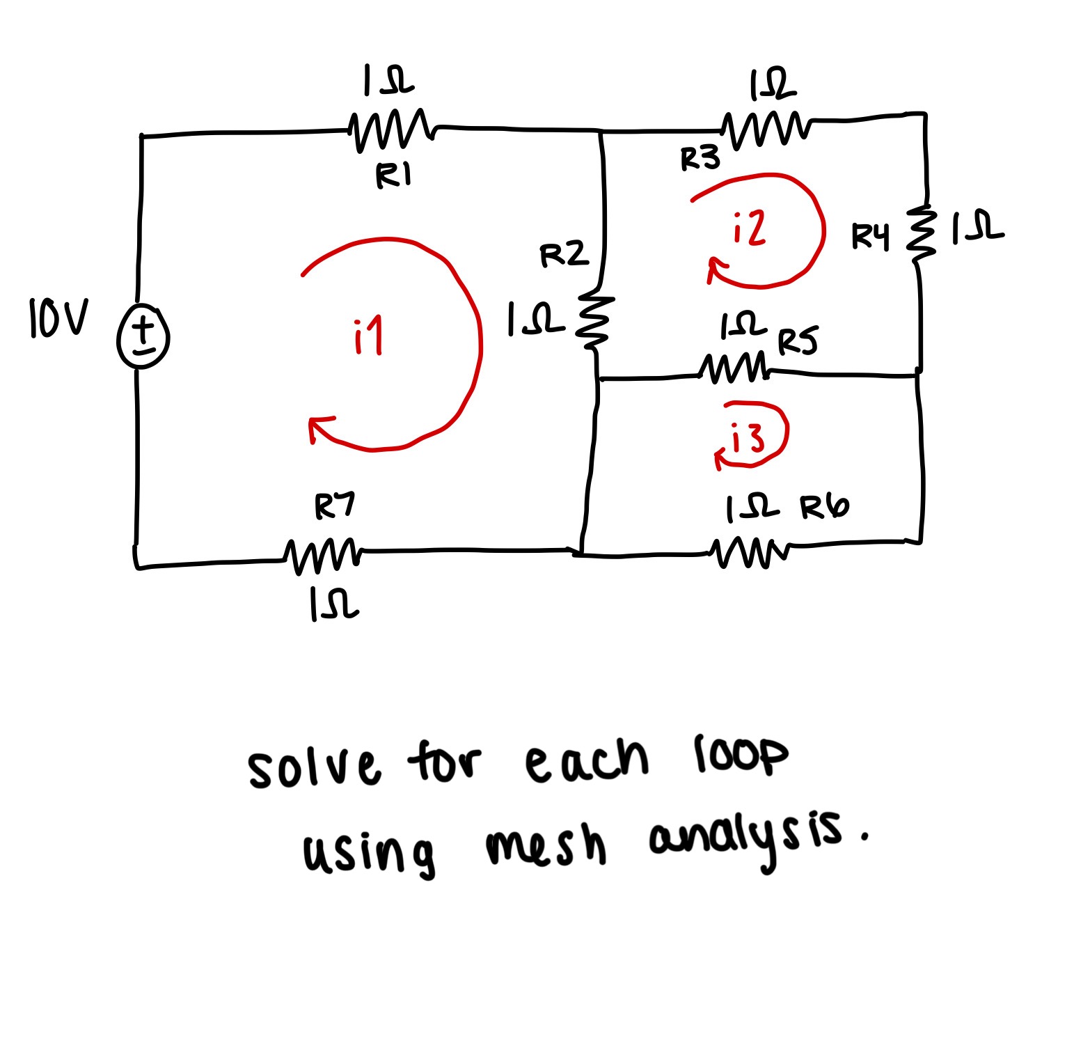 Solved Solve For Each Loopusing Mesh Analysis