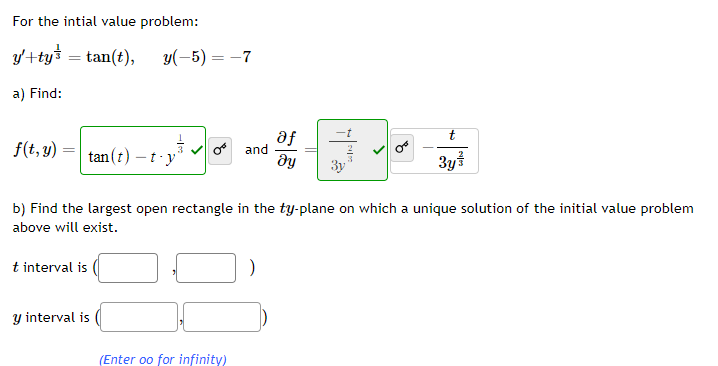 Solved For the intial value problem: | Chegg.com