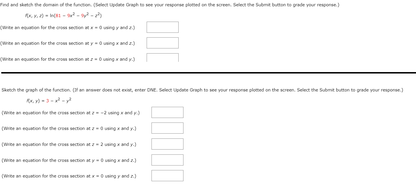 Solved Find and sketch the domain of the function. (Select | Chegg.com