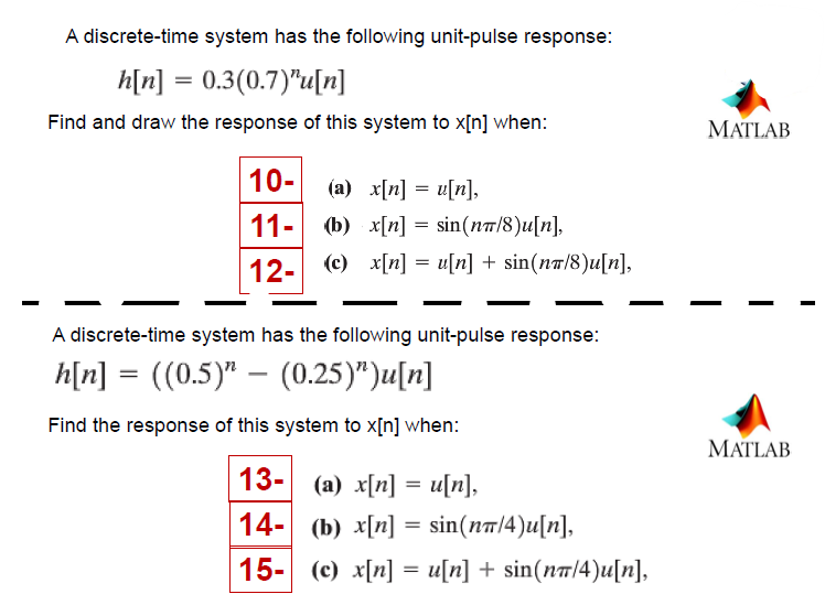 Solved A discrete-time system has the following unit-pulse | Chegg.com