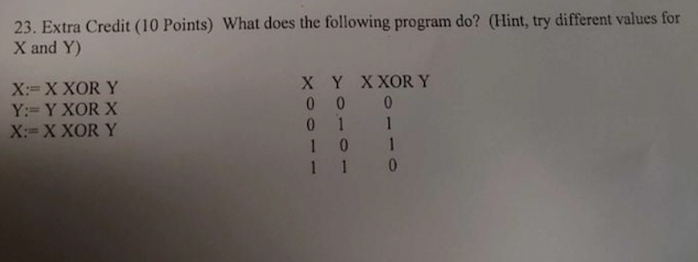 Solved 23. Extra Credit (10 Points) What does the following | Chegg.com