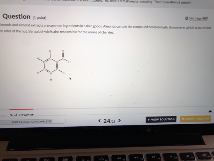 Solved The heat vaporization for benzaldehyde is 48.8 | Chegg.com