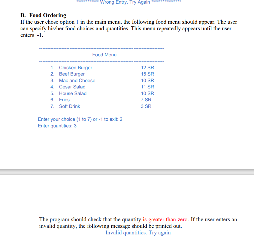 Solved Online Food Ordering and Delivery Application You are | Chegg.com