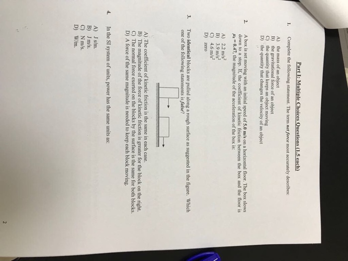 Solved Part 1: Multiple Choices Ouestions 5 each) 1. | Chegg.com