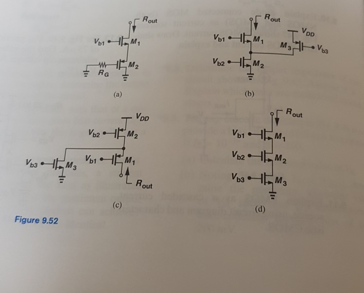 Solved 9.17. Determine the output impedance of the stages | Chegg.com