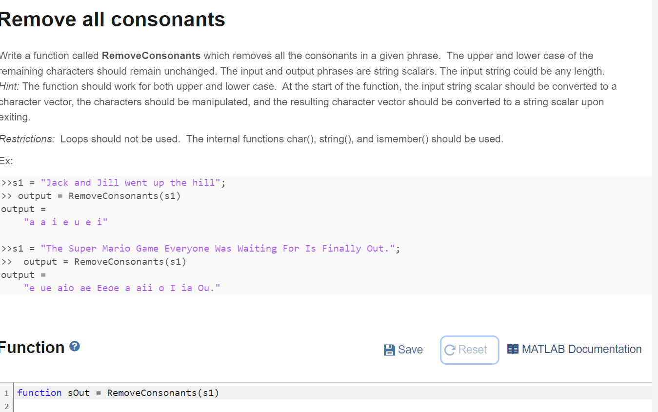 Solved Remove All Consonantswrite A Function Called 