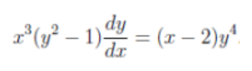 Solved Solve The Following Differential Equation By The