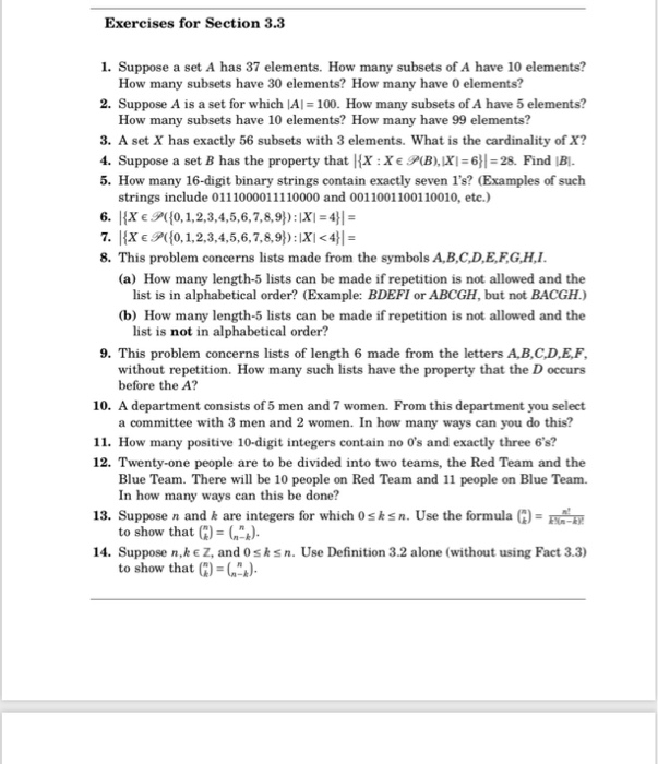 Solved for 3.3 i need questions #2,4,5,10,13 for 3.5 | Chegg.com