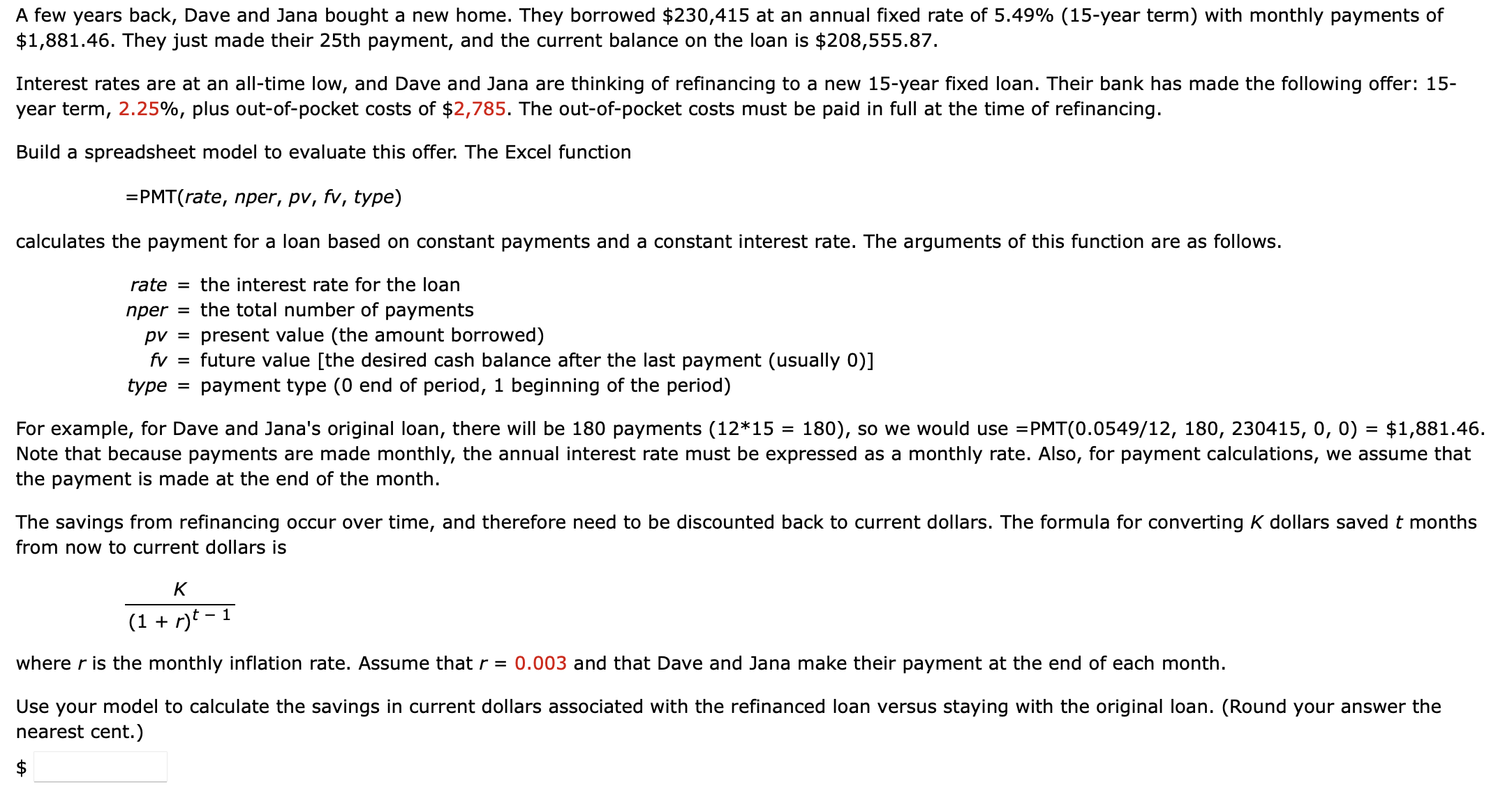 Solved A few years back, Dave and Jana bought a new home. | Chegg.com