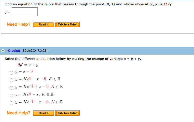 Solved Find an equation of the curve that passes through the | Chegg.com