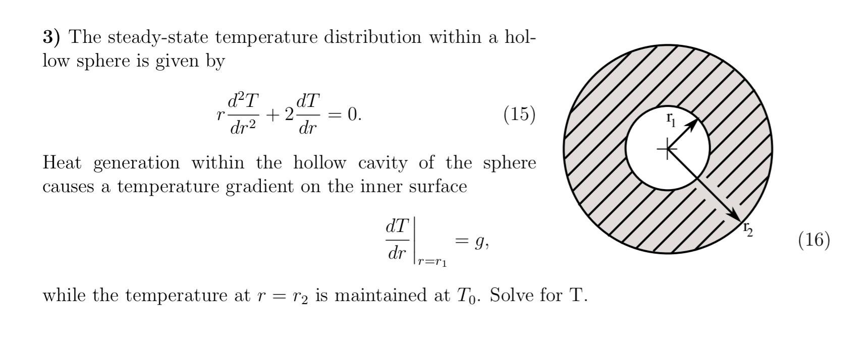 Solved 3) The steady-state temperature distribution within a | Chegg.com