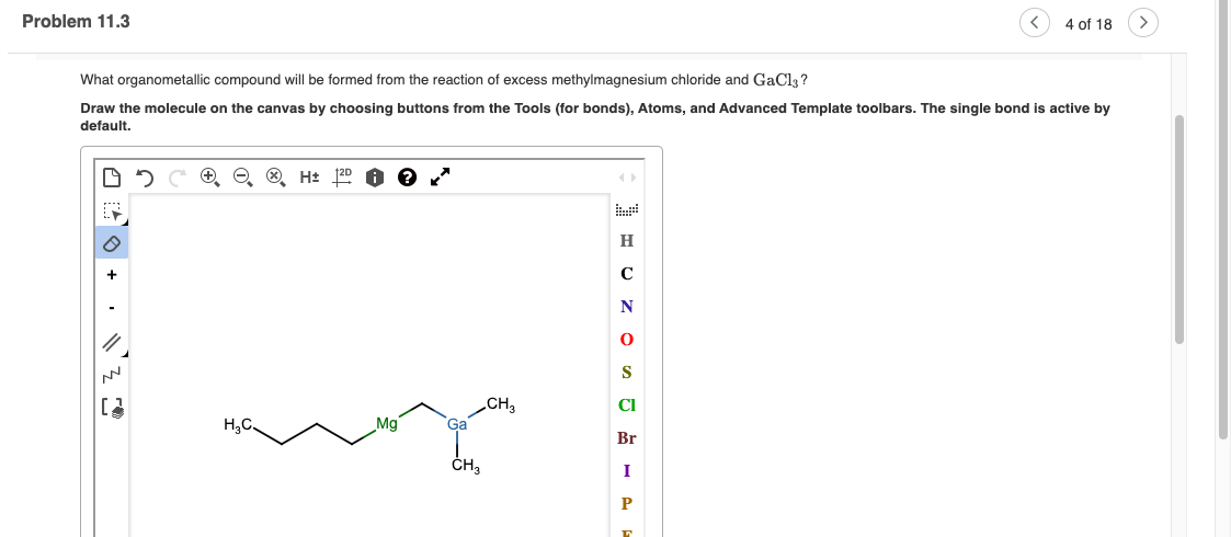 Solved Problem 11.3 4 of 18 > What organometallic compound | Chegg.com