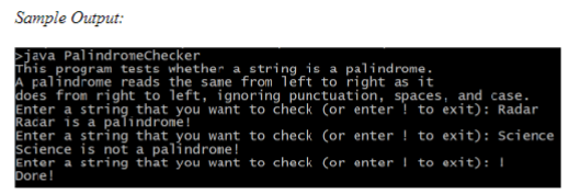 A palindrome is a string of characters (a word, | Chegg.com