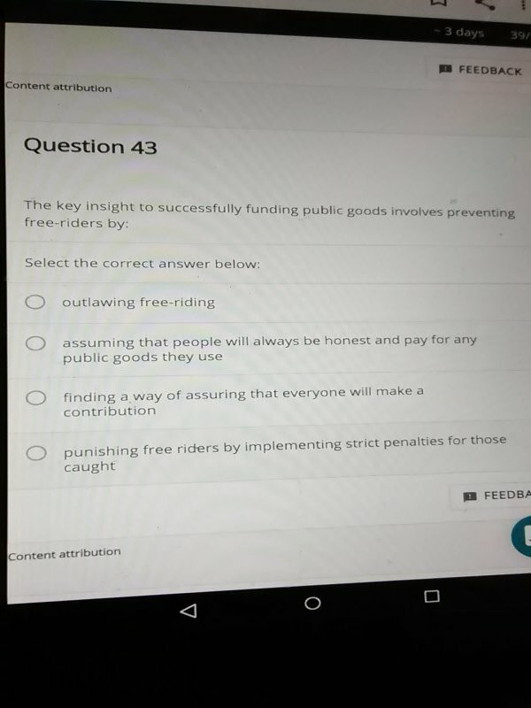 Solved -3 days 39/ FEEDBACK Content attribution Question 43 | Chegg.com