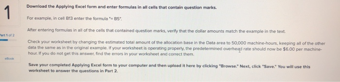 Solved Chapter 3: Applying Excel Data Machine-hours | Chegg.com
