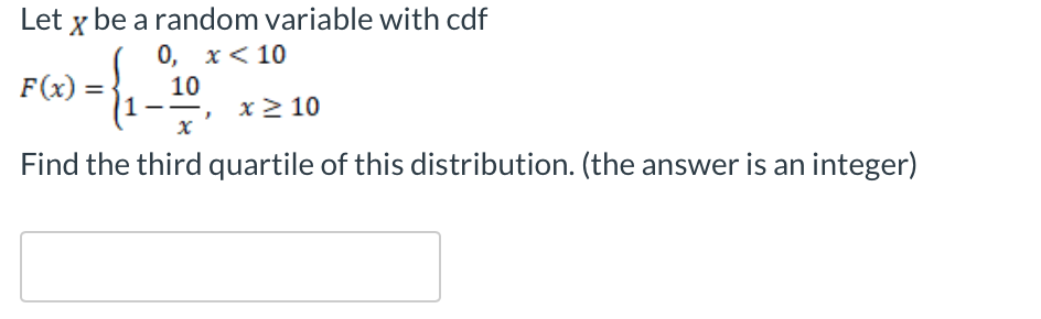Solved Let x be a random variable with cdf 0, x