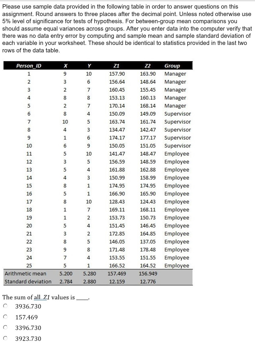 Solved Please use sample data provided in the following | Chegg.com