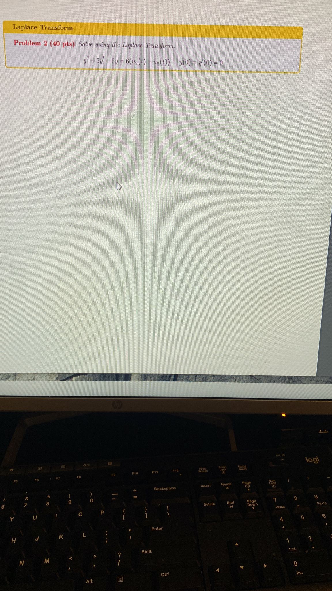 Solved Problem 2 (40 pts) Solve using the Laplace Transform. | Chegg.com