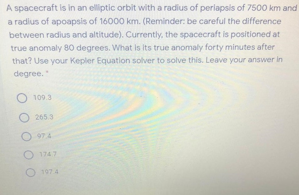 Solved A spacecraft is in an elliptic orbit with a radius of | Chegg.com