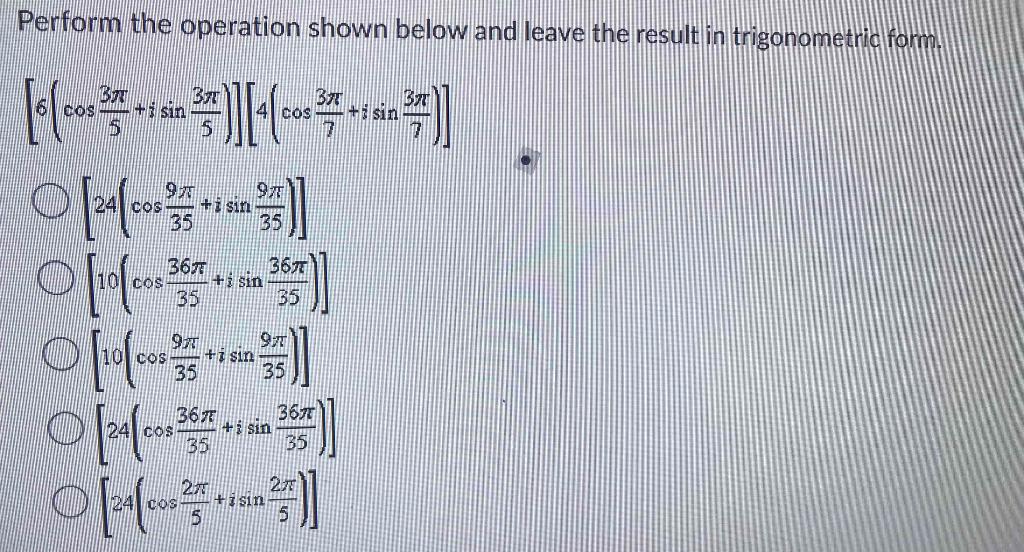 Solved Perform the operation shown below and leave the | Chegg.com