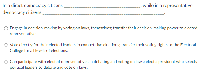 Solved Under a unitary democracy, smaller units of | Chegg.com