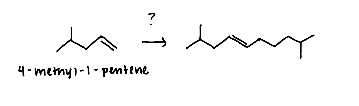 Solved Using 4-methyl 1-pentene as the only carbon source, | Chegg.com