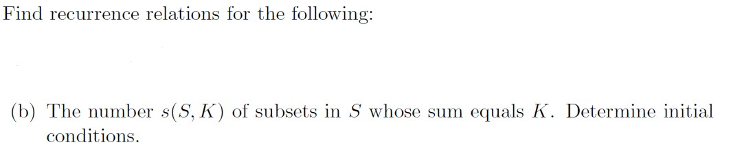 Solved Use a recurrence relation to find a closed formula of | Chegg.com