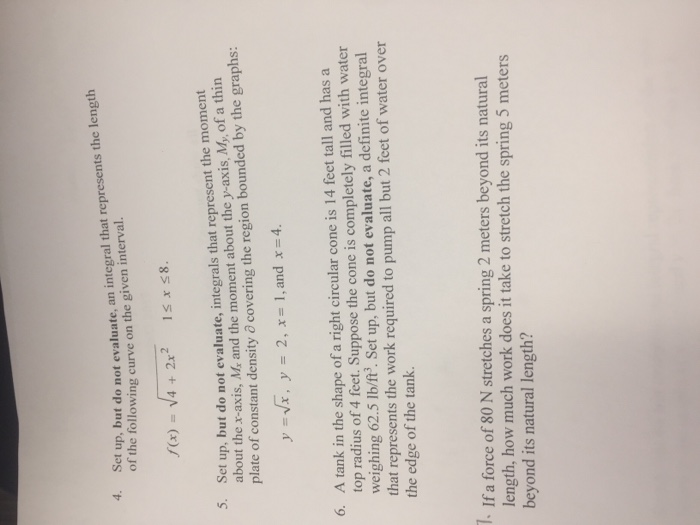Solved Set, Up, but do not evaluate, an integral that | Chegg.com