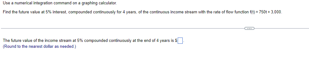 Solved Use a numerical integration command on a graphing | Chegg.com