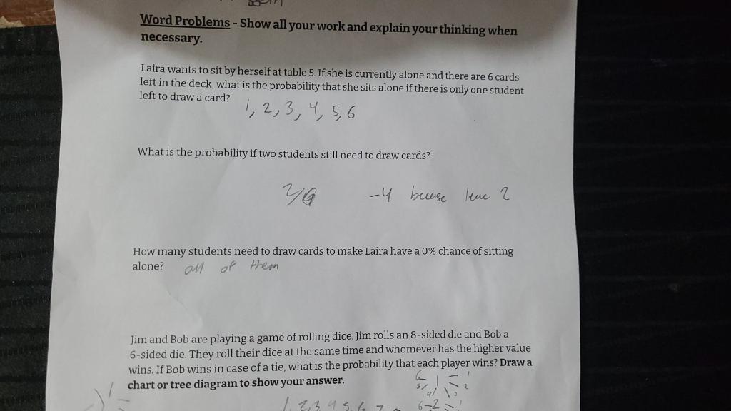 Solved TOMER Word Problems - Show all your work and explain | Chegg.com