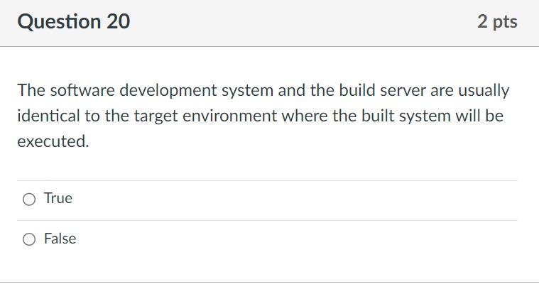 Solved Question 202 ﻿ptsThe software development system and | Chegg.com