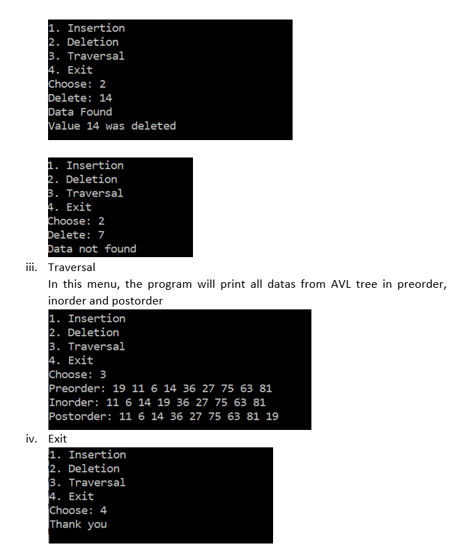 Solved AVL TREE a. Into empty AVL Tree: i. Insert the | Chegg.com