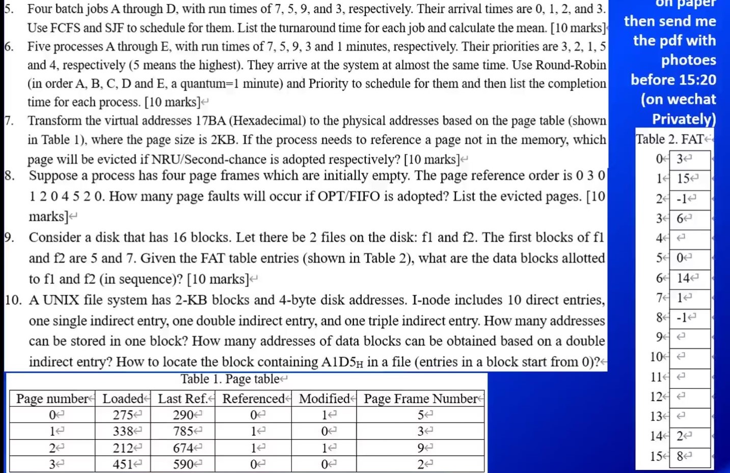 Use FCFS and SJF to schedule for them. List the | Chegg.com