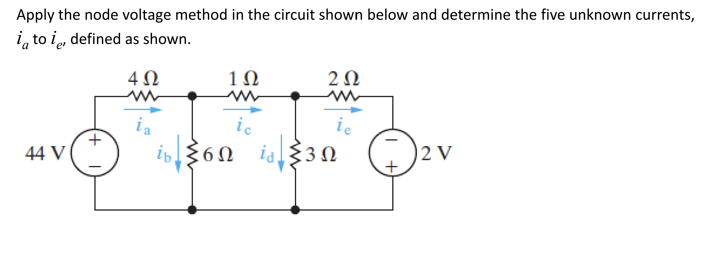 Solved Apply the node voltage method in the circuit shown | Chegg.com