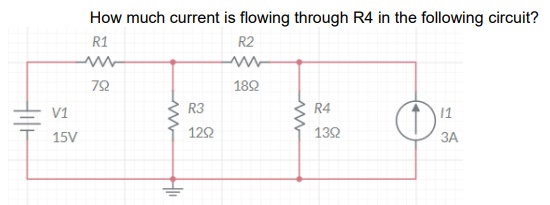 Solved How much current is flowing through R4 in the | Chegg.com