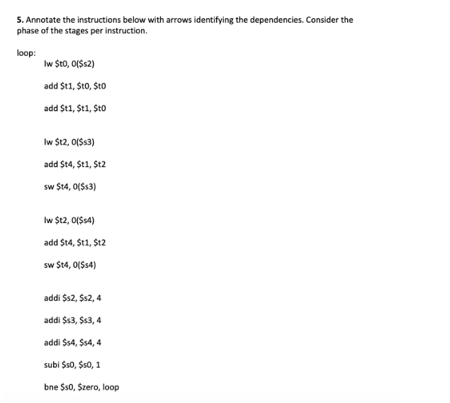 Solved 5. Annotate the instructions below with arrows | Chegg.com