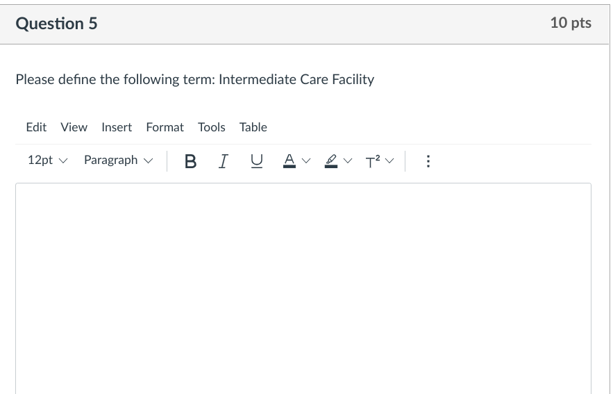 Solved Please define the following term: Intermediate Care | Chegg.com