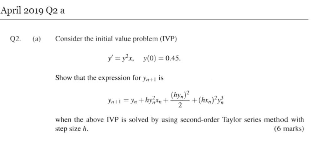 Solved (a) Consider the initial value problem (IVP) | Chegg.com
