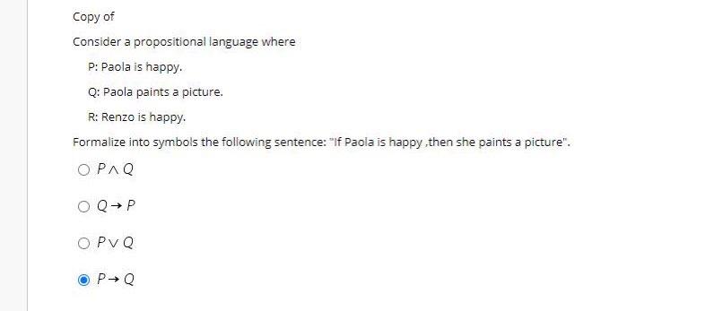 Solved Copy of Consider a propositional language where P: | Chegg.com Solved Copy of Consider a propositional language where P: | Chegg.com