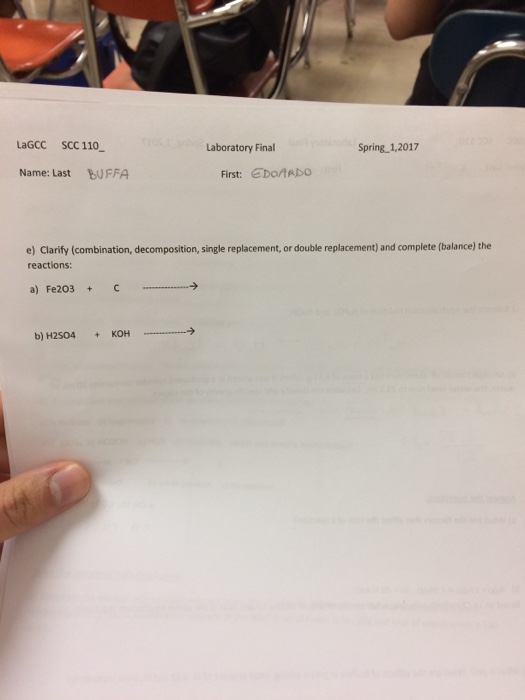 Solved Clarify (combination, decomposition, single | Chegg.com