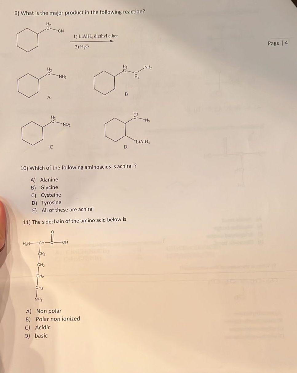 Solved 1) What is the major product in the following | Chegg.com