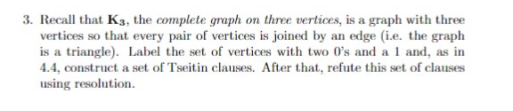 Solved 3. Recall that K3, the complete graph on three | Chegg.com
