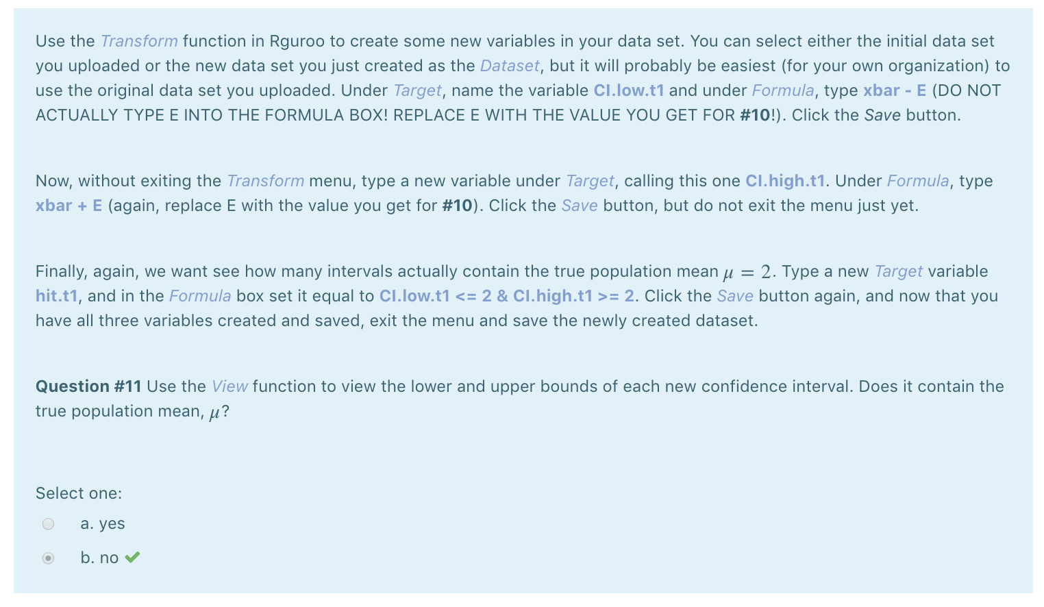 Use the Transform function in Rguroo to create some | Chegg.com