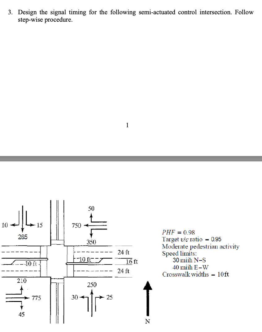 Solved 3. Design the signal timing for the following | Chegg.com