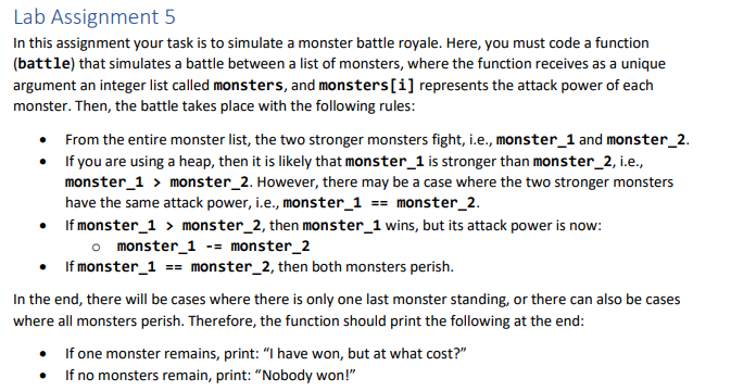 Solved Lab Assignment 5 In this assignment your task is to | Chegg.com