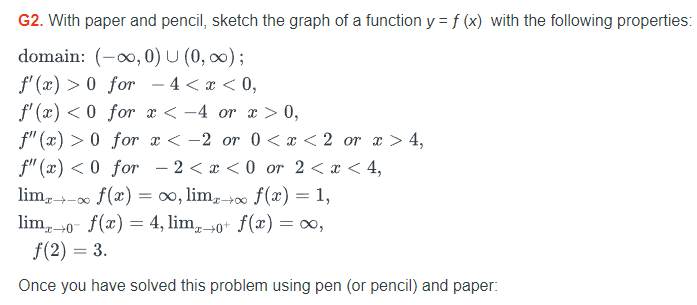 Solved G2. With paper and pencil, sketch the graph of a | Chegg.com